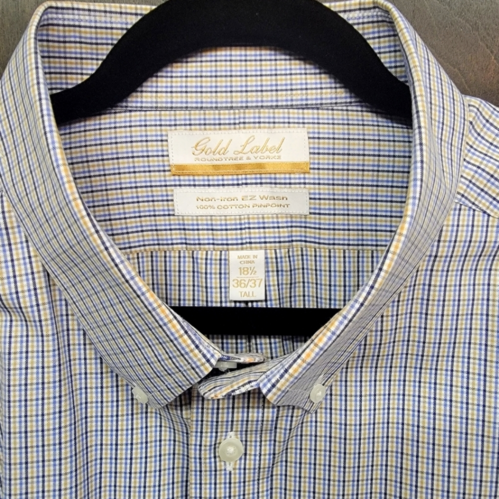 Tall Dress Shirt Gold Label Roundtree & Yorke - Gem